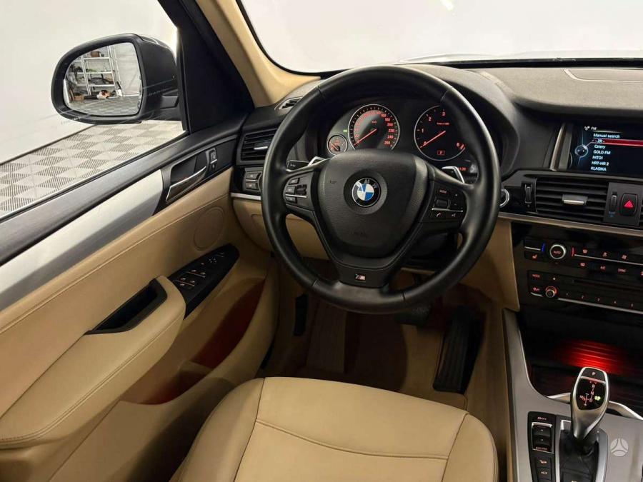 Black BMW X3 2015 in Marijampole, with an engine capacity of 2.99 L and mileage of 349 thousand km for 13850 €, photo 15 on AUTOMOTO.COM.LV