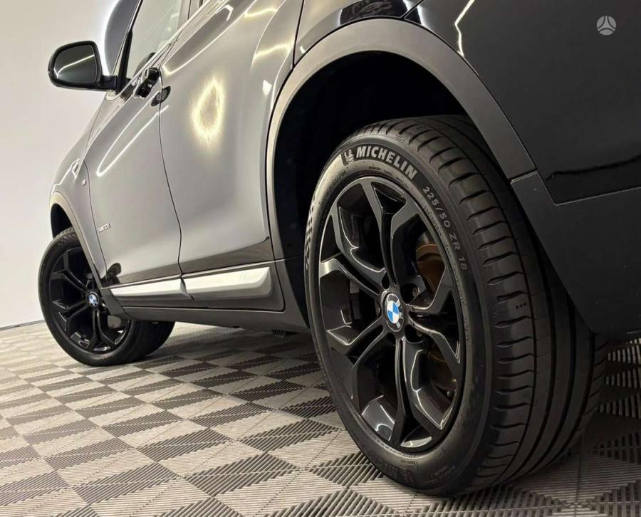 Black BMW X3 2015 in Marijampole, with an engine capacity of 2.99 L and mileage of 349 thousand km for 13850 €, photo 18 on AUTOMOTO.COM.LV