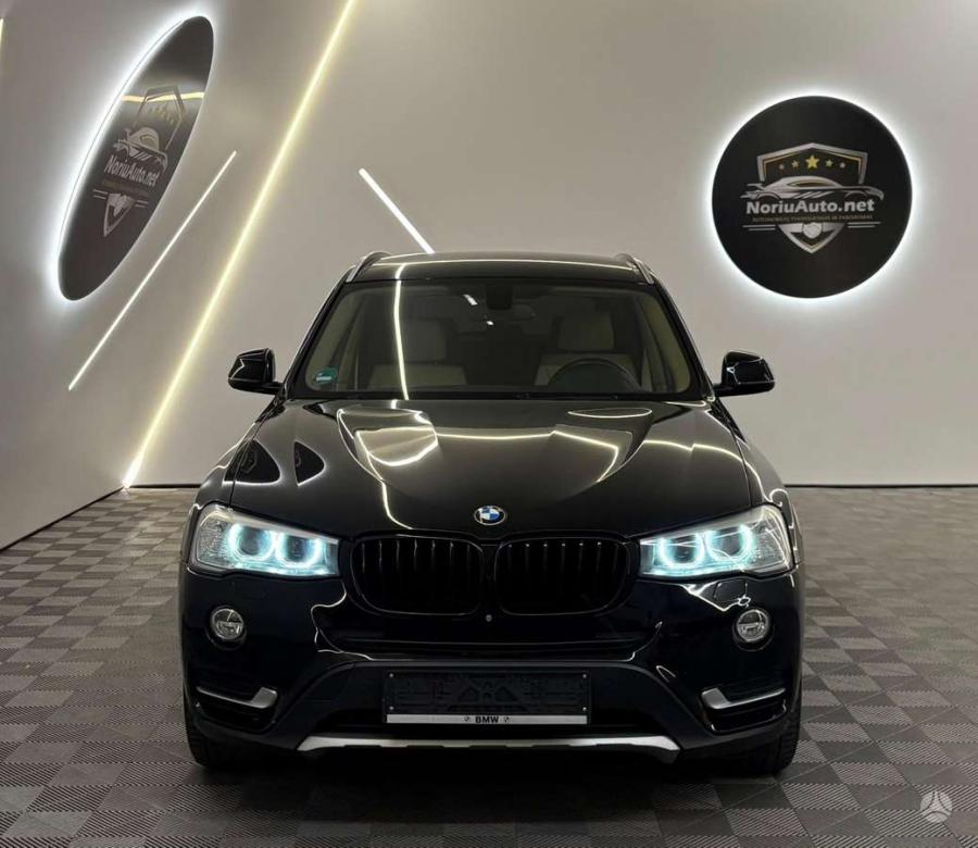Black BMW X3 2015 in Marijampole, with an engine capacity of 2.99 L and mileage of 349 thousand km for 13850 €, photo 21 on AUTOMOTO.COM.LV