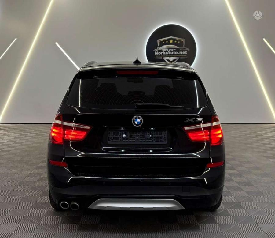 Black BMW X3 2015 in Marijampole, with an engine capacity of 2.99 L and mileage of 349 thousand km for 13850 €, photo 30 on AUTOMOTO.COM.LV