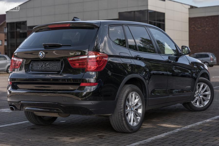 Melns BMW X3 2015 Trakai, ar dzinēja tilpumu 2.00 L un nobraukumu 193 tūkst. km par 12400 €, foto 5 vietnē AUTOMOTO.COM.LV