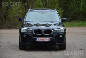 Black BMW X3 2016 in Riga, with an engine capacity of 2.00 L and mileage of 179 thousand km for 16490 €, photo 2 on AUTOMOTO.COM.LV