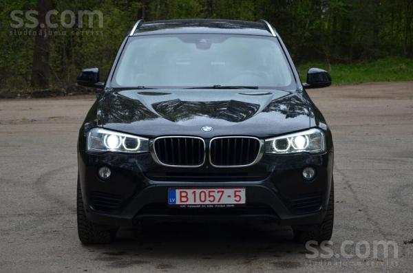 Black BMW X3 2016 in Riga, with an engine capacity of 2.00 L and mileage of 179 thousand km for 16490 €, photo 3 on AUTOMOTO.COM.LV