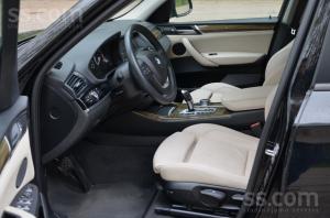 Black BMW X3 2016 in Riga, with an engine capacity of 2.00 L and mileage of 179 thousand km for 16490 €, photo 12 on AUTOMOTO.COM.LV