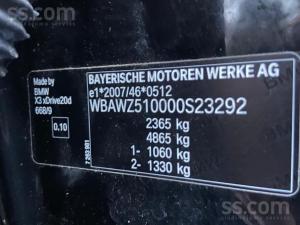Black BMW X3 2016 in Riga, with an engine capacity of 2.00 L and mileage of 179 thousand km for 16490 €, photo 32 on AUTOMOTO.COM.LV