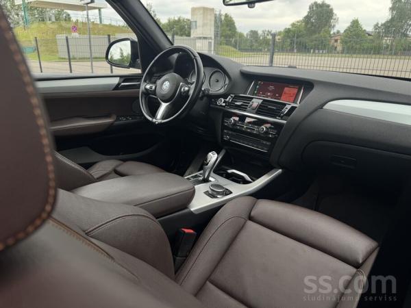Black BMW X3 2016 in Jelgava, with an engine capacity of 2.00 L and mileage of 280 thousand km for 6950 €, photo 10 on AUTOMOTO.COM.LV