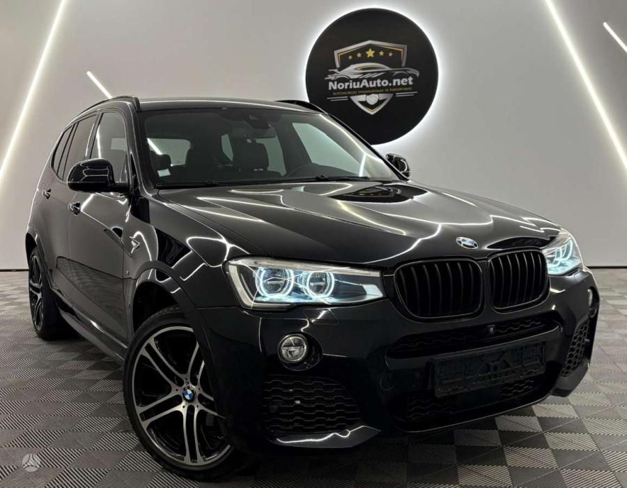 Black BMW X3 2016 in Marijampole, with an engine capacity of 2.99 L and mileage of 245 thousand km for 16850 €, photo 1 on AUTOMOTO.COM.LV