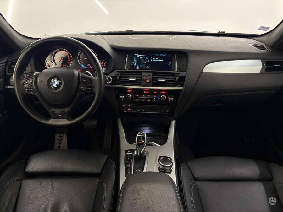 Black BMW X3 2016 in Marijampole, with an engine capacity of 2.99 L and mileage of 245 thousand km for 16850 €, photo 26 on AUTOMOTO.COM.LV