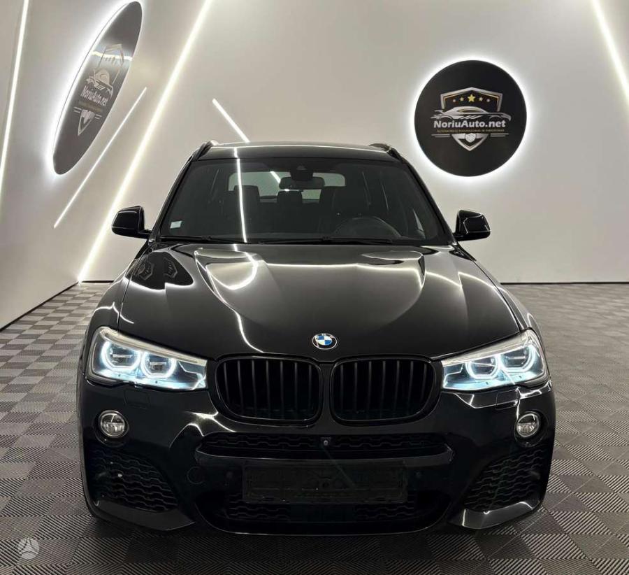 Black BMW X3 2016 in Marijampole, with an engine capacity of 2.99 L and mileage of 245 thousand km for 16850 €, photo 31 on AUTOMOTO.COM.LV