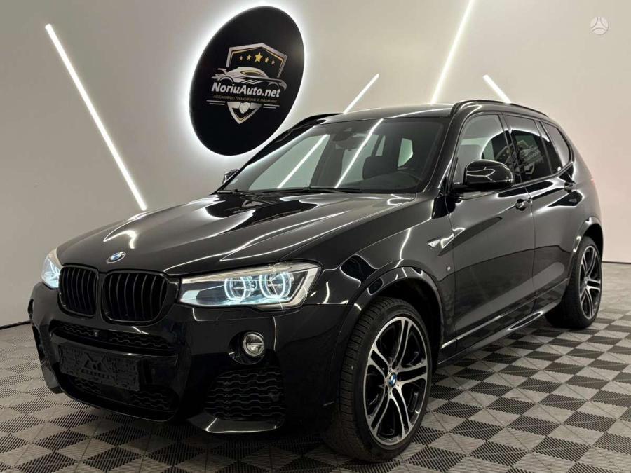 Black BMW X3 2016 in Marijampole, with an engine capacity of 2.99 L and mileage of 245 thousand km for 16850 €, photo 32 on AUTOMOTO.COM.LV