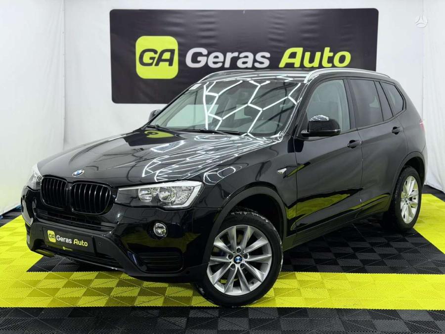 Black BMW X3 2016 in Vilnius, with an engine capacity of 2.00 L and mileage of 136 thousand km for 13990 €, photo 1 on AUTOMOTO.COM.LV