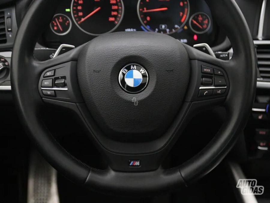 Black BMW X3 2016 in Vilnius, with an engine capacity of 2.00 L and mileage of 195 thousand km for 15999 €, photo 19 on AUTOMOTO.COM.LV