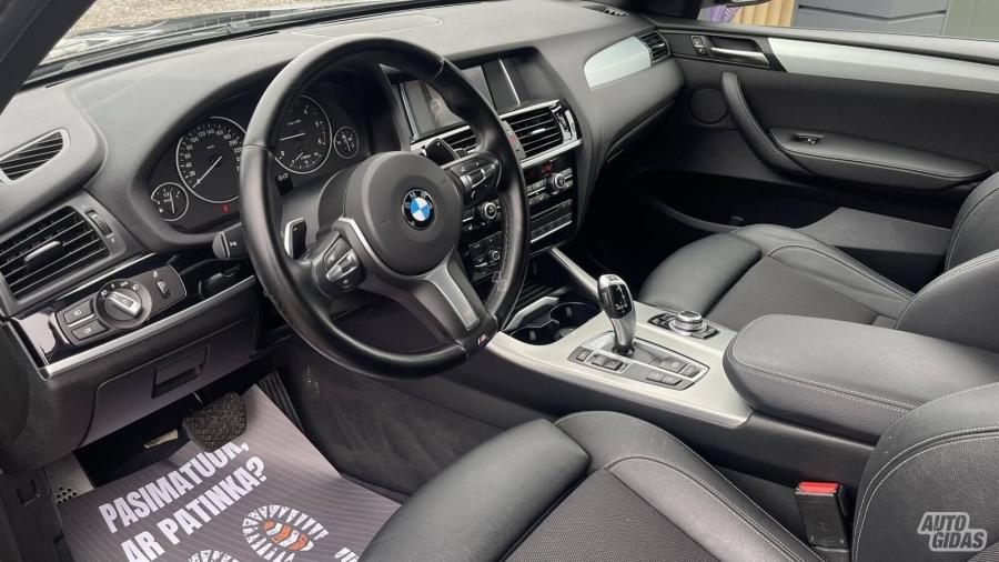 Black BMW X3 2016 in Marijampole, with an engine capacity of 2.00 L and mileage of 256 thousand km for 16300 €, photo 29 on AUTOMOTO.COM.LV