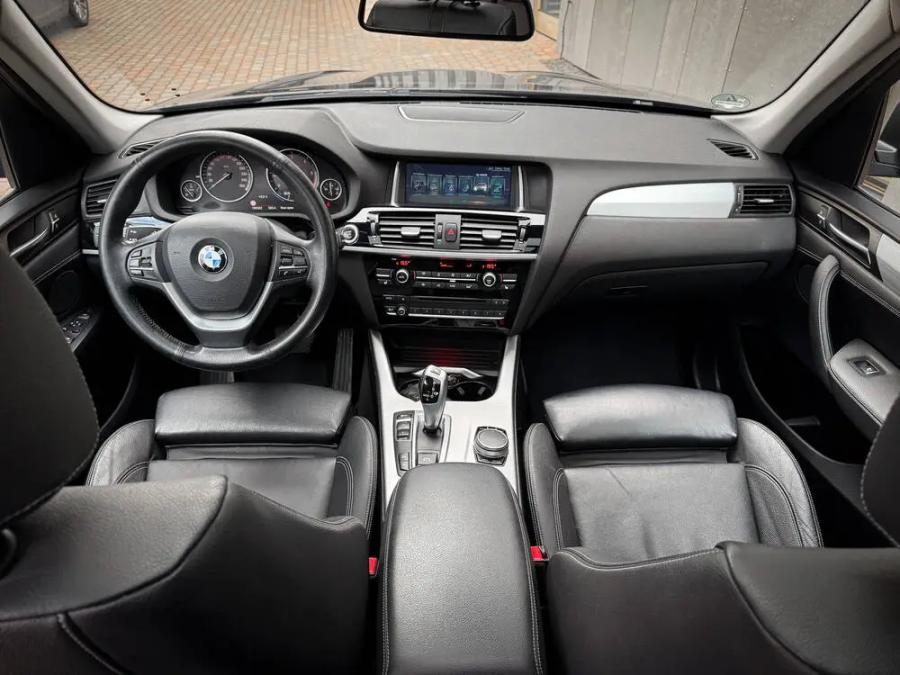Black BMW X3 2016 in Riga, with an engine capacity of 2.00 L and mileage of 195 thousand km for 16700 €, photo 13 on AUTOMOTO.COM.LV
