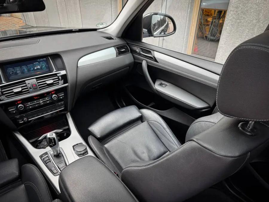 Black BMW X3 2016 in Riga, with an engine capacity of 2.00 L and mileage of 195 thousand km for 16700 €, photo 15 on AUTOMOTO.COM.LV