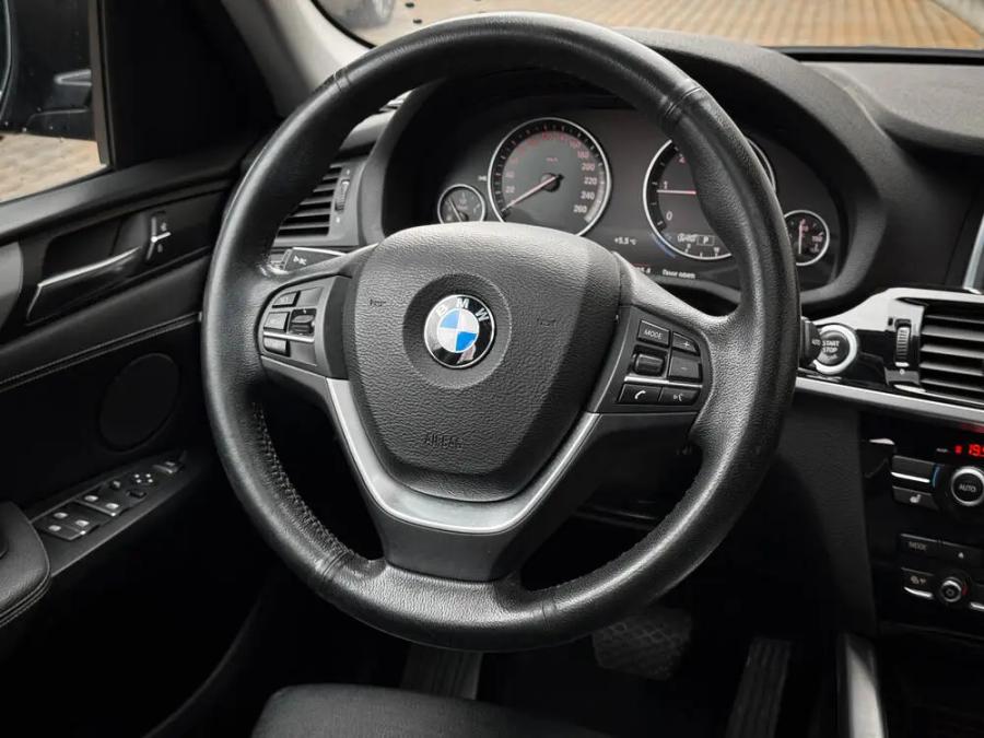 Black BMW X3 2016 in Riga, with an engine capacity of 2.00 L and mileage of 195 thousand km for 16700 €, photo 20 on AUTOMOTO.COM.LV