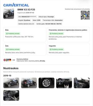 Melns BMW X3 2016 Prienai, ar dzinēja tilpumu 2.00 L un nobraukumu 296 tūkst. km par 12750 €, foto 44 vietnē AUTOMOTO.COM.LV
