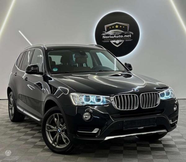 Black BMW X3 2016 in Marijampole, with an engine capacity of 2.00 L and mileage of 187 thousand km for 15999 €, photo 1 on AUTOMOTO.COM.LV