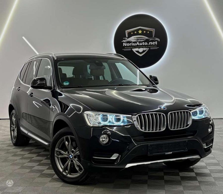 Black BMW X3 2016 in Marijampole, with an engine capacity of 2.00 L and mileage of 187 thousand km for 15999 €, photo 1 on AUTOMOTO.COM.LV