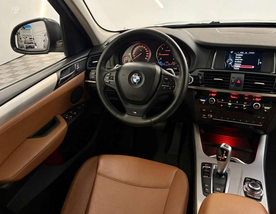 Black BMW X3 2016 in Marijampole, with an engine capacity of 2.00 L and mileage of 187 thousand km for 15999 €, photo 15 on AUTOMOTO.COM.LV