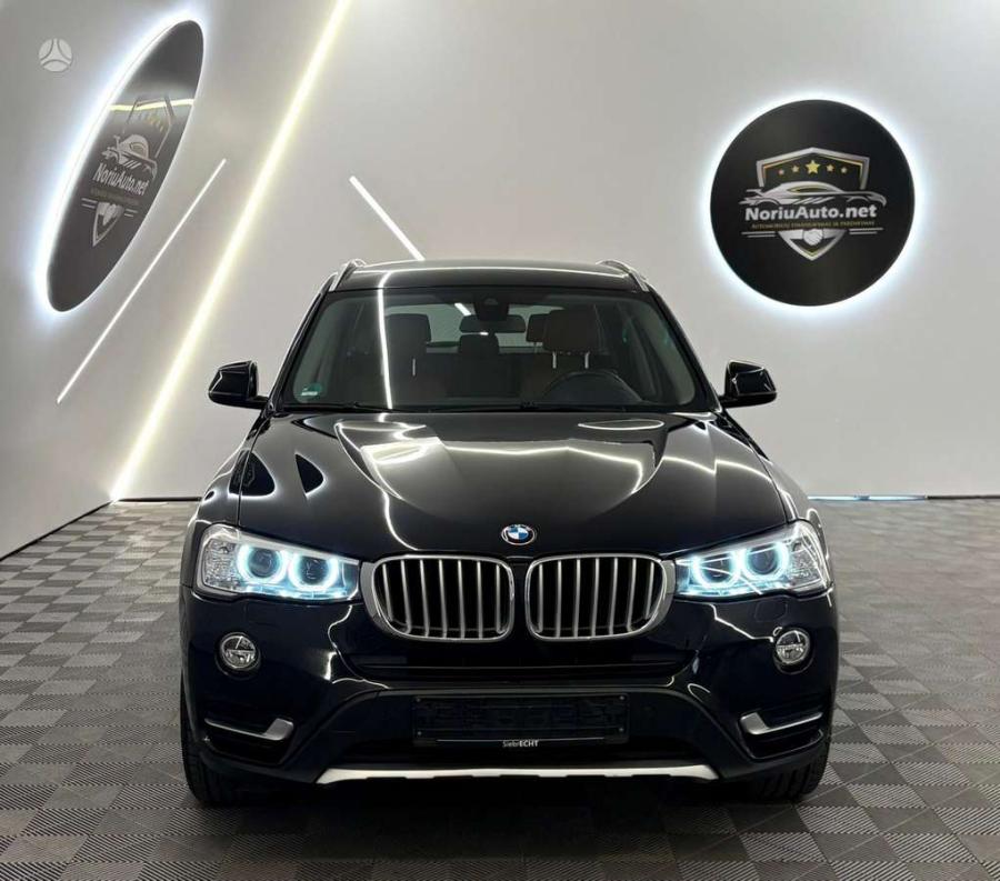Black BMW X3 2016 in Marijampole, with an engine capacity of 2.00 L and mileage of 187 thousand km for 15999 €, photo 31 on AUTOMOTO.COM.LV
