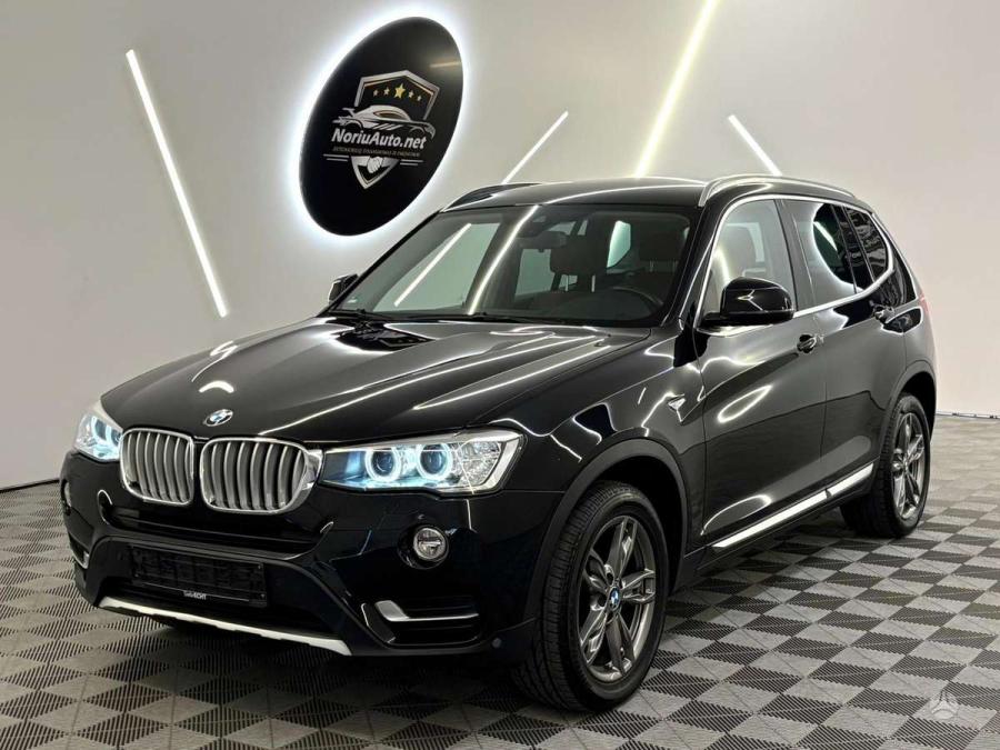 Black BMW X3 2016 in Marijampole, with an engine capacity of 2.00 L and mileage of 187 thousand km for 15999 €, photo 32 on AUTOMOTO.COM.LV