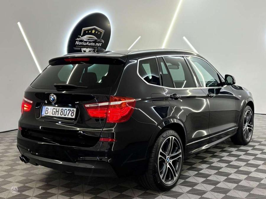 Black BMW X3 2016 in Marijampole, with an engine capacity of 2.99 L and mileage of 265 thousand km for 16999 €, photo 15 on AUTOMOTO.COM.LV