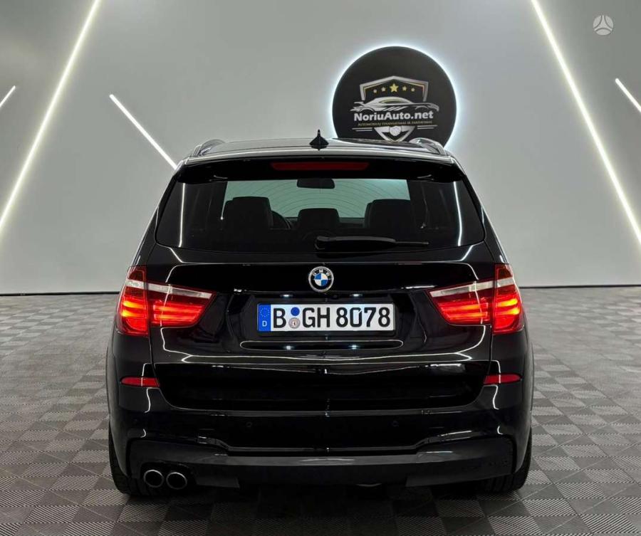 Black BMW X3 2016 in Marijampole, with an engine capacity of 2.99 L and mileage of 265 thousand km for 16999 €, photo 16 on AUTOMOTO.COM.LV