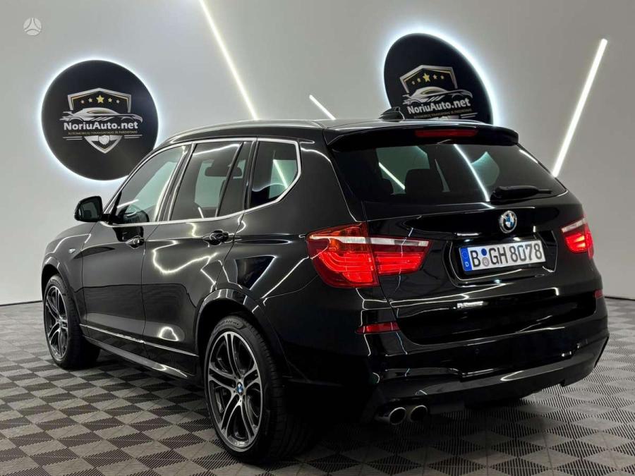 Black BMW X3 2016 in Marijampole, with an engine capacity of 2.99 L and mileage of 265 thousand km for 16999 €, photo 18 on AUTOMOTO.COM.LV