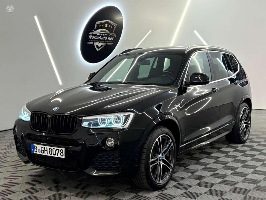 Black BMW X3 2016 in Marijampole, with an engine capacity of 2.99 L and mileage of 265 thousand km for 16999 €, photo 19 on AUTOMOTO.COM.LV