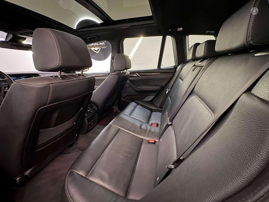 Black BMW X3 2016 in Marijampole, with an engine capacity of 2.99 L and mileage of 265 thousand km for 16999 €, photo 36 on AUTOMOTO.COM.LV