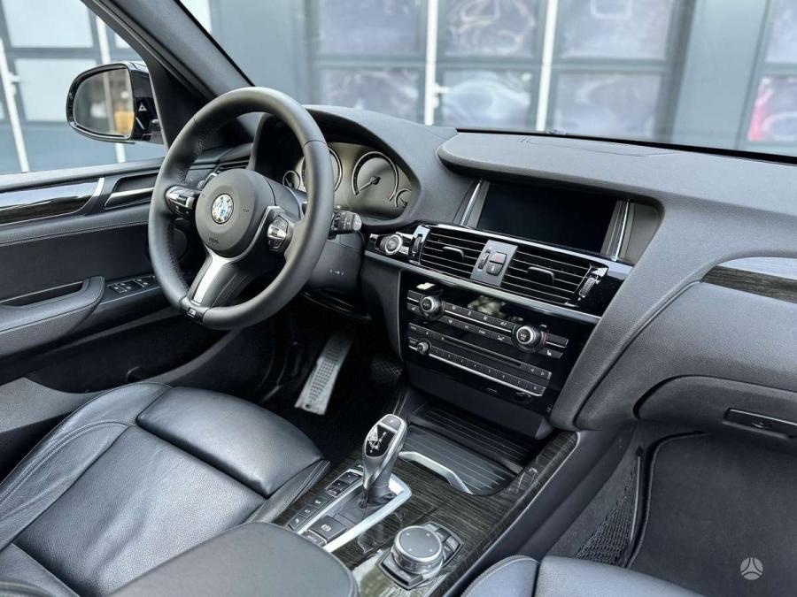 Black BMW X3 2016 in Siauliai, with an engine capacity of 3.00 L and mileage of 173 thousand km for 16450 €, photo 21 on AUTOMOTO.COM.LV