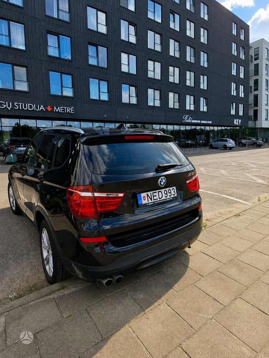 Melns BMW X3 2016 Viļņa, ar dzinēja tilpumu 2.98 L un nobraukumu 211 tūkst. km par 12500 €, foto 5 vietnē AUTOMOTO.COM.LV