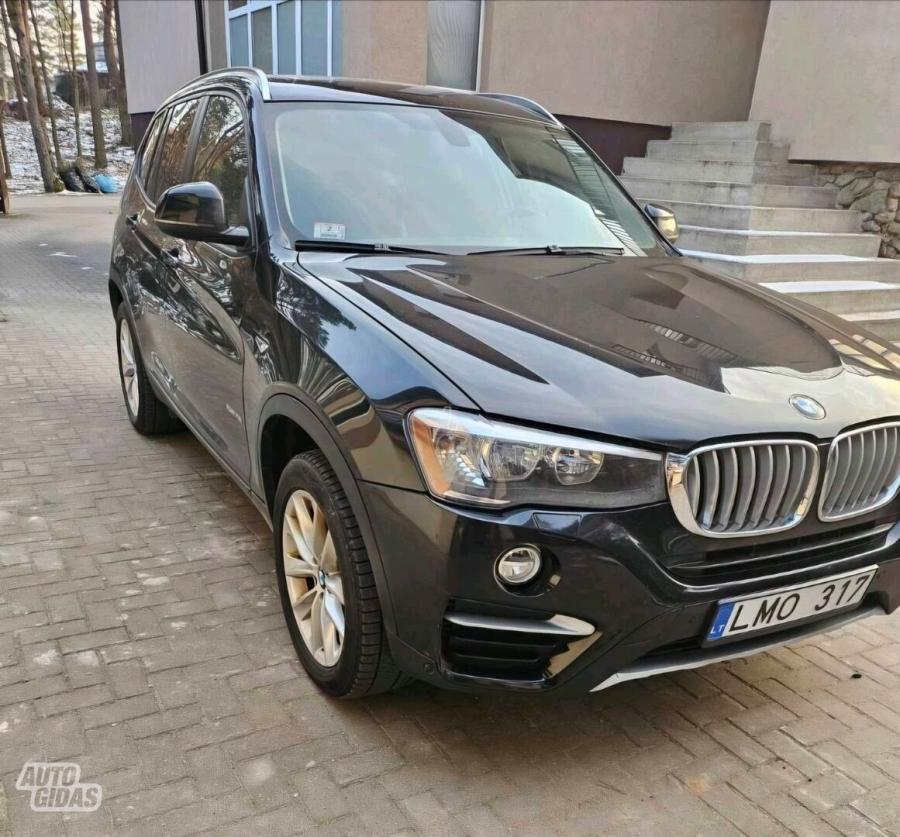 Black BMW X3 2017 in Vilnius, with an engine capacity of 2.00 L and mileage of 80 thousand km for 13900 €, photo 1 on AUTOMOTO.COM.LV