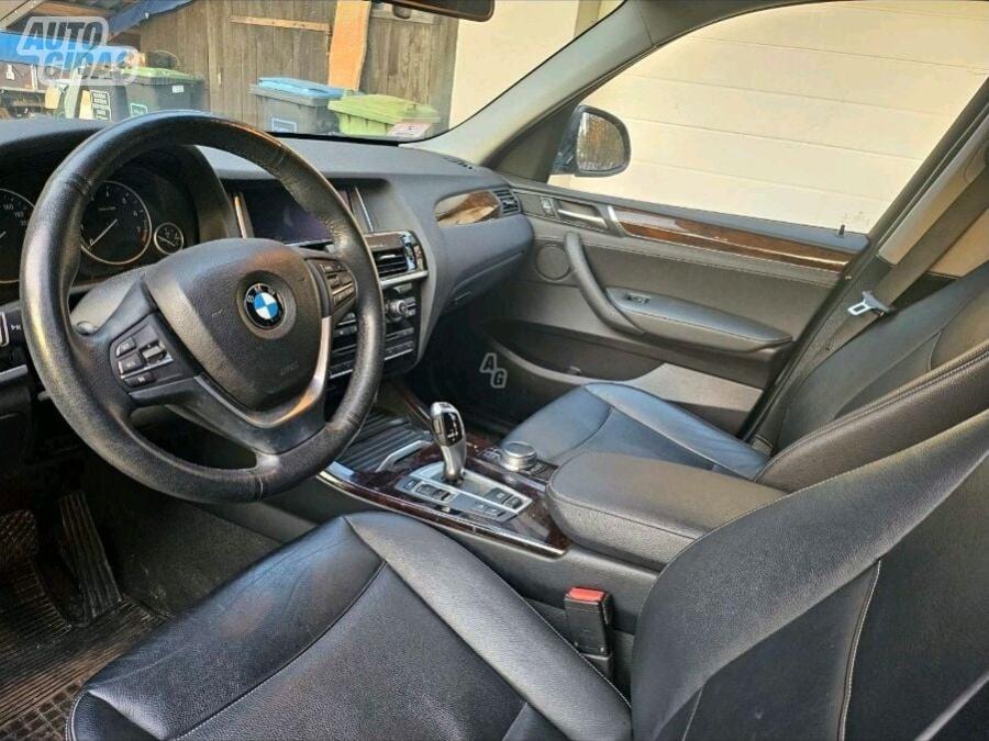 Black BMW X3 2017 in Vilnius, with an engine capacity of 2.00 L and mileage of 80 thousand km for 13900 €, photo 6 on AUTOMOTO.COM.LV