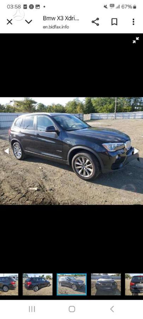 Black BMW X3 2017 in Kaunas, with an engine capacity of 2.00 L and mileage of 160 thousand km for 7800 €, photo 4 on AUTOMOTO.COM.LV