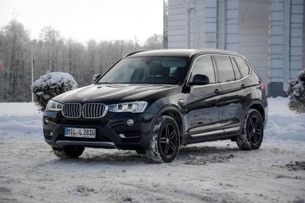Black BMW X3 2017 in Elektrenai, with an engine capacity of 2.00 L and mileage of 194 thousand km for 14800 €, photo 1 on AUTOMOTO.COM.LV