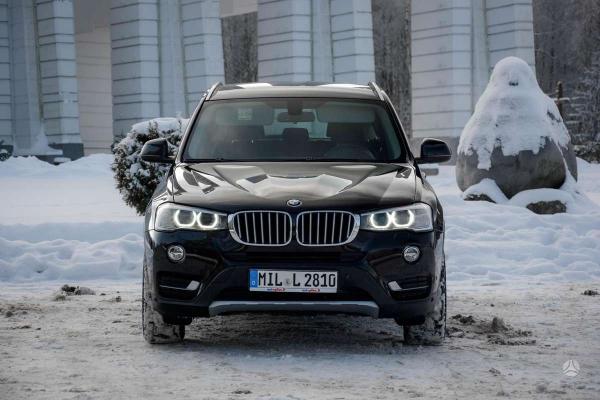 Black BMW X3 2017 in Elektrenai, with an engine capacity of 2.00 L and mileage of 194 thousand km for 14800 €, photo 2 on AUTOMOTO.COM.LV
