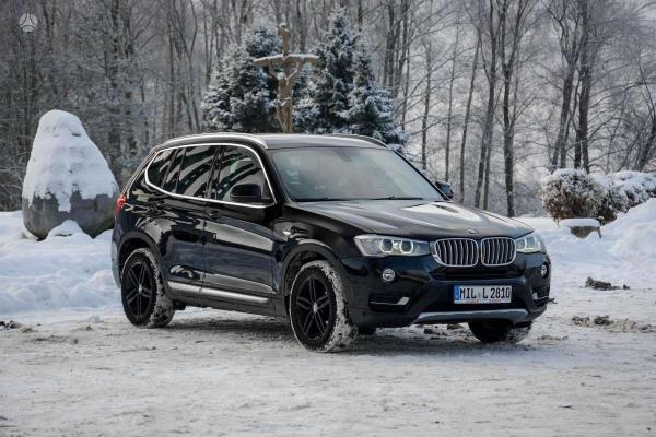 Black BMW X3 2017 in Elektrenai, with an engine capacity of 2.00 L and mileage of 194 thousand km for 14800 €, photo 3 on AUTOMOTO.COM.LV