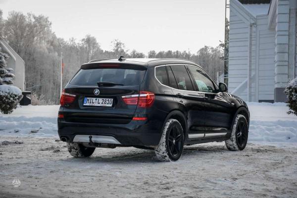 Black BMW X3 2017 in Elektrenai, with an engine capacity of 2.00 L and mileage of 194 thousand km for 14800 €, photo 7 on AUTOMOTO.COM.LV