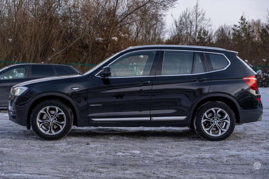 Black BMW X3 2017 in Vilnius, with an engine capacity of 2.00 L and mileage of 270 thousand km for 14500 €, photo 4 on AUTOMOTO.COM.LV