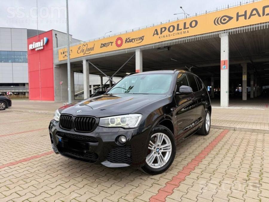 Black BMW X3 2017 in Vilnius, with an engine capacity of 2.00 L and mileage of 241 thousand km for 15000 €, photo 1 on AUTOMOTO.COM.LV