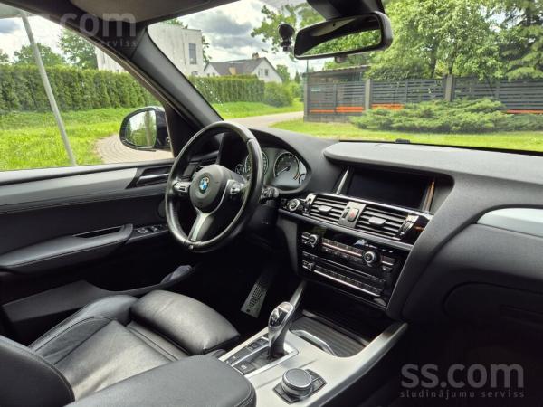 Black BMW X3 2017 in Riga, with an engine capacity of 3.00 L and mileage of 210 thousand km for 19920 €, photo 5 on AUTOMOTO.COM.LV