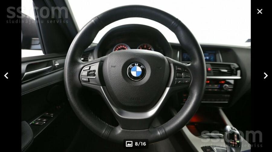 Melns BMW X3 2017 Rīga, ar dzinēja tilpumu 2.00 L un nobraukumu 127 tūkst. km par 18200 €, foto 6 vietnē AUTOMOTO.COM.LV
