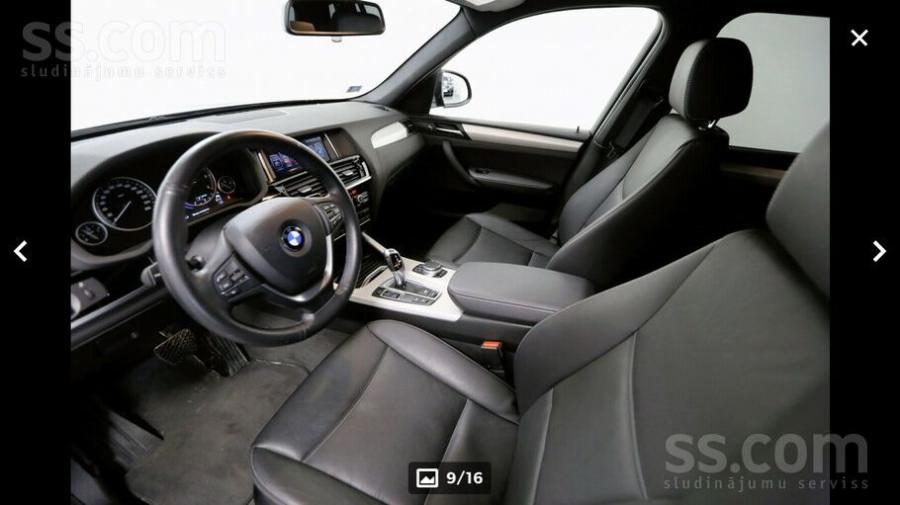 Melns BMW X3 2017 Rīga, ar dzinēja tilpumu 2.00 L un nobraukumu 127 tūkst. km par 18200 €, foto 7 vietnē AUTOMOTO.COM.LV