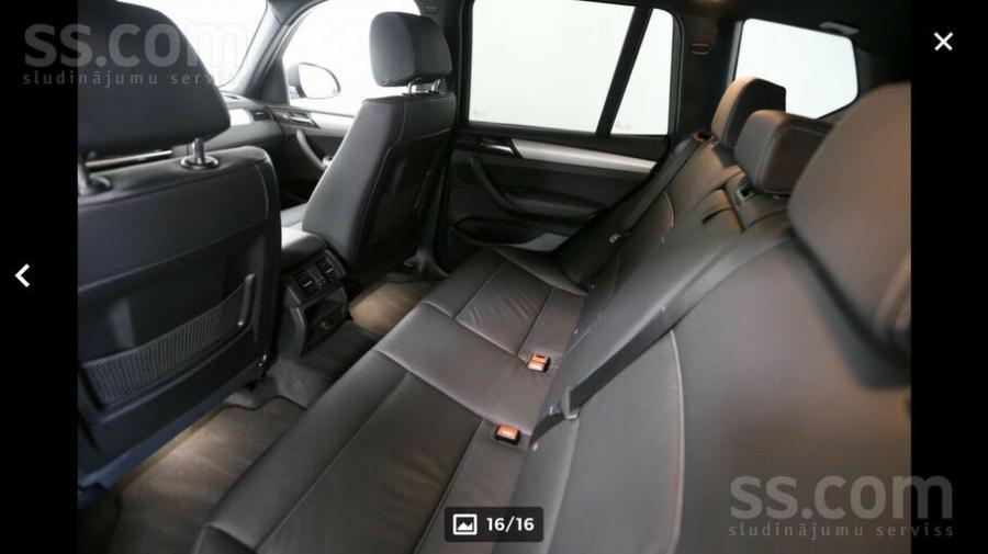Melns BMW X3 2017 Rīga, ar dzinēja tilpumu 2.00 L un nobraukumu 127 tūkst. km par 18200 €, foto 14 vietnē AUTOMOTO.COM.LV
