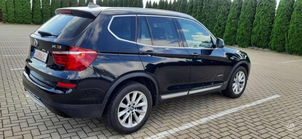 Black BMW X3 2017 in Vilnius, with an engine capacity of 2.00 L and mileage of 269 thousand km for 13700 €, photo 5 on AUTOMOTO.COM.LV