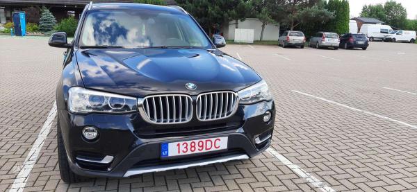 Black BMW X3 2017 in Vilnius, with an engine capacity of 2.00 L and mileage of 269 thousand km for 13700 €, photo 6 on AUTOMOTO.COM.LV