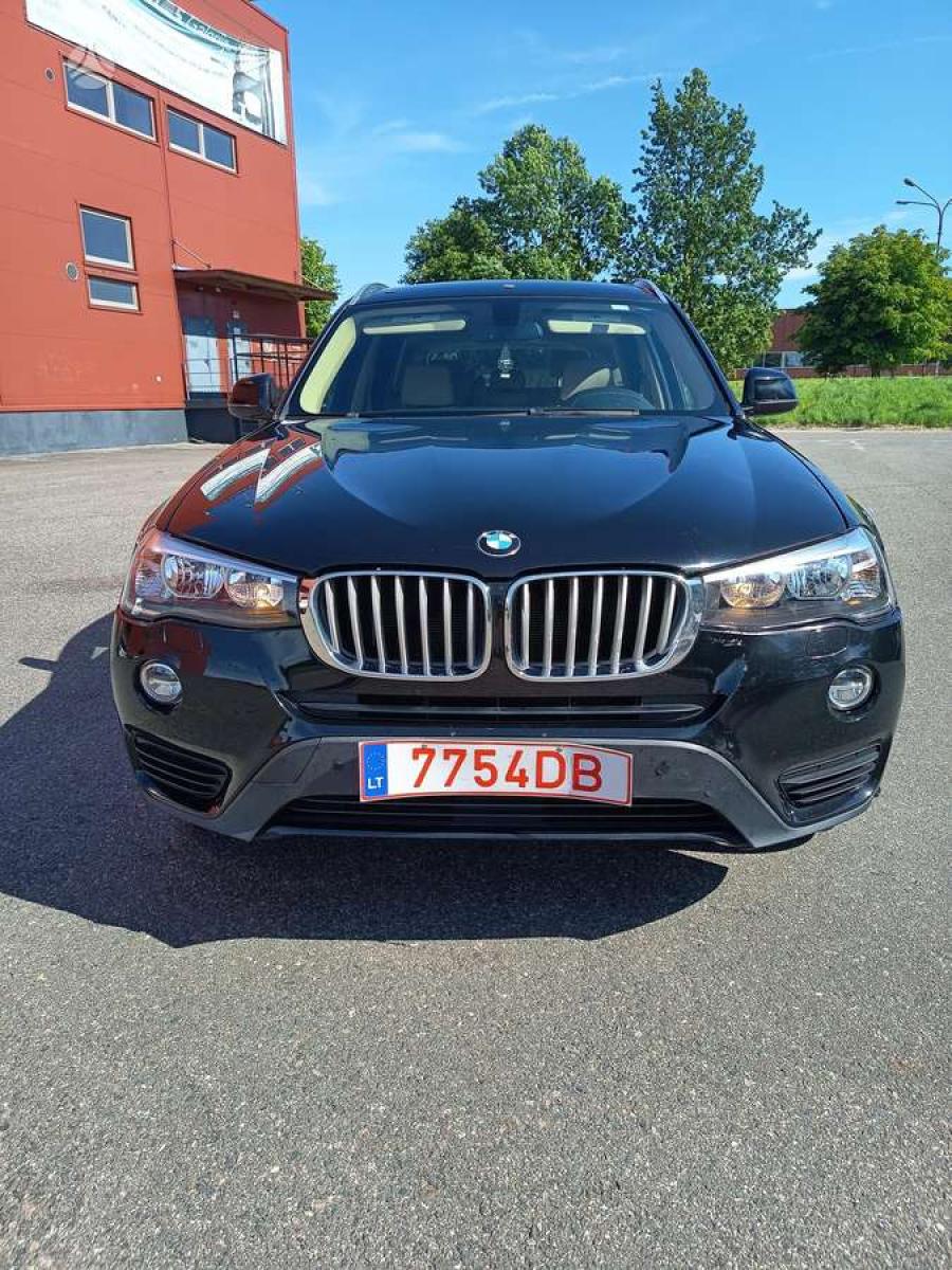 Black BMW X3 2017 in Klaipeda, with an engine capacity of 2.00 L and mileage of 178 thousand km for 11999 €, photo 1 on AUTOMOTO.COM.LV