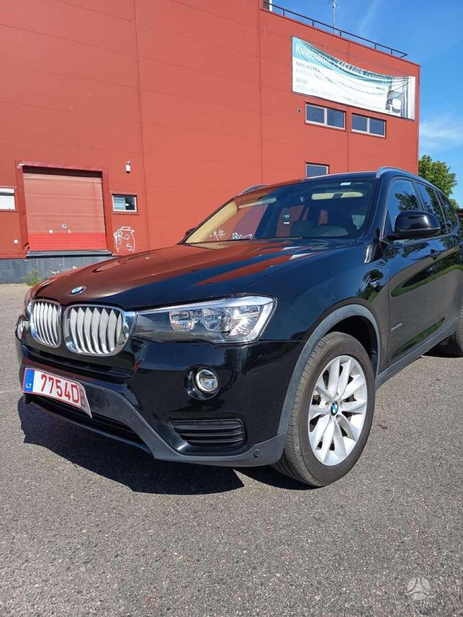 Black BMW X3 2017 in Klaipeda, with an engine capacity of 2.00 L and mileage of 178 thousand km for 11999 €, photo 3 on AUTOMOTO.COM.LV